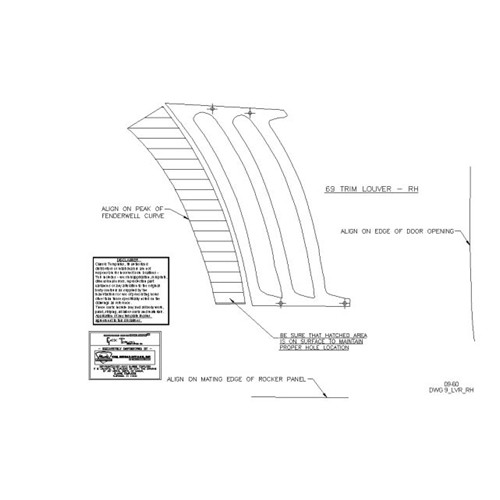 69 1/4 PANEL LOUVER TEMPLATE KIT